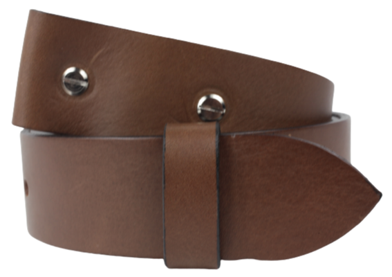 2 Inch Wide (50mm) Brown Full Grain Leather Belt Strap Made to Measure ...