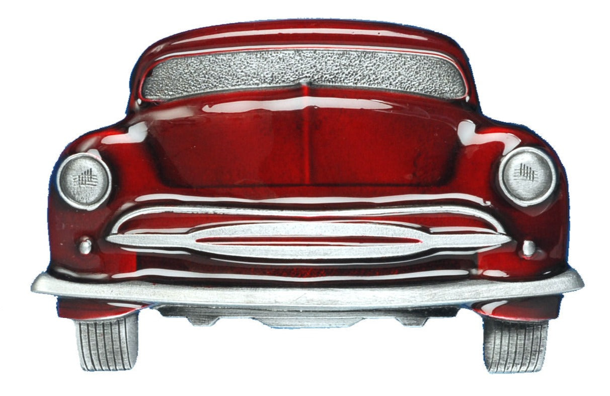 Car Belt Buckle Red | Vintage Classic American Car – Buckle My Belt