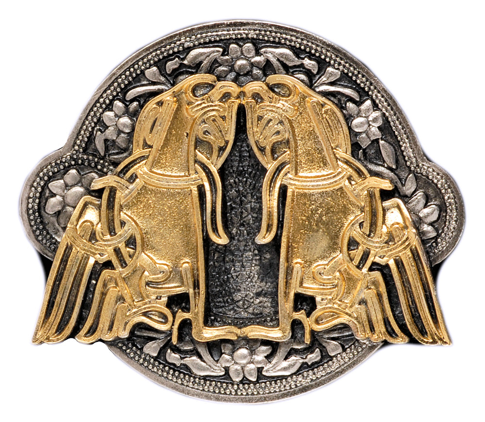 Celtic Birds Gold Silver Belt Buckle | Pagan Nordic Buckles – Buckle My ...