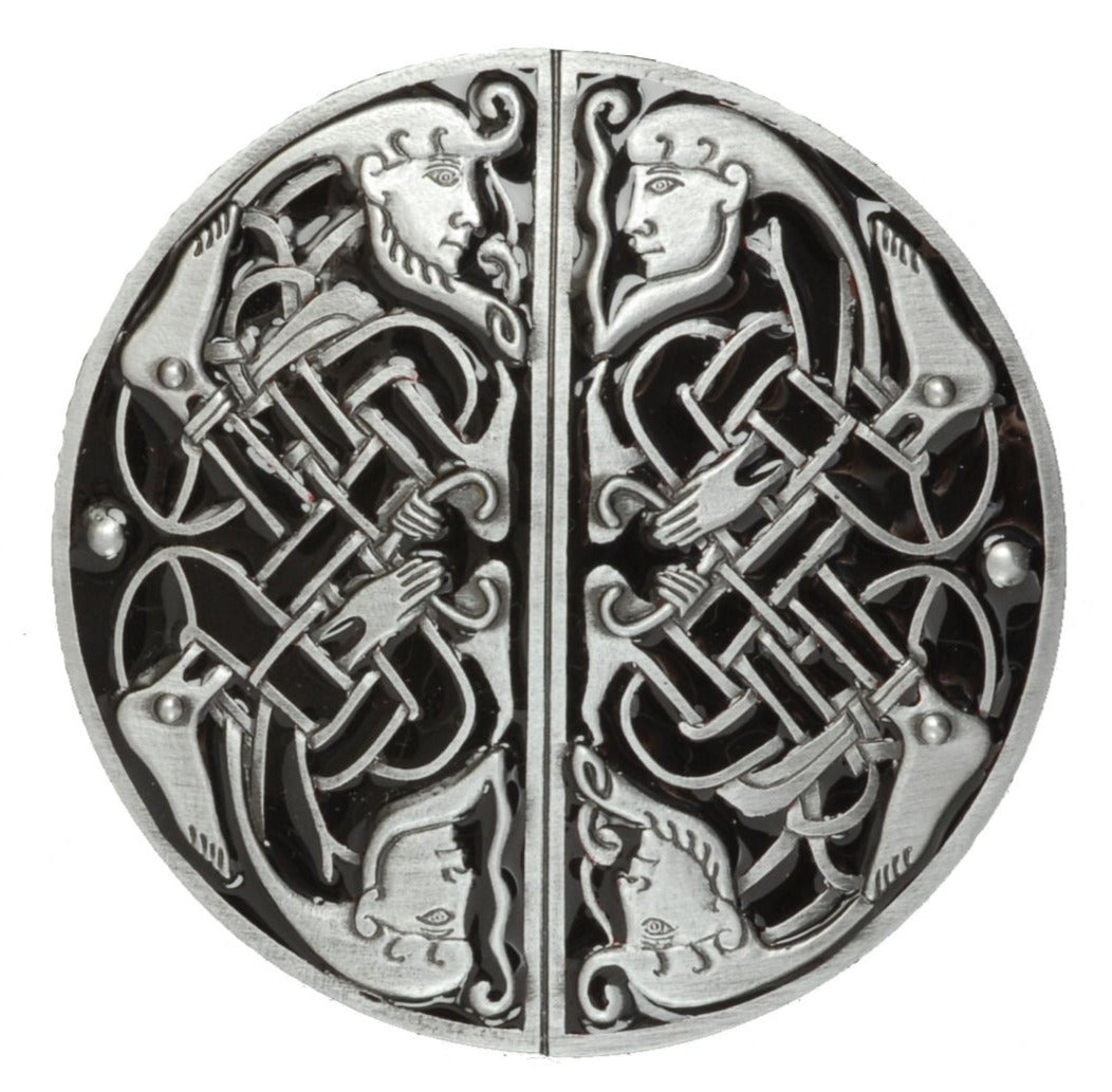 Celtic Twin Facing Black Belt Buckle – Buckle My Belt