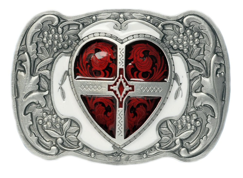 Red Rose Belt Buckle | Western Belt Buckles – Buckle My Belt