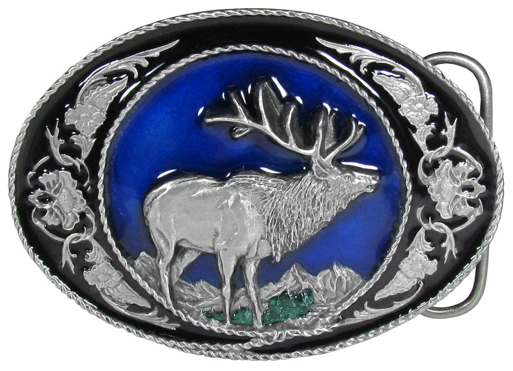 Stag Blue Belt Buckle | Animal Buckles – Buckle My Belt