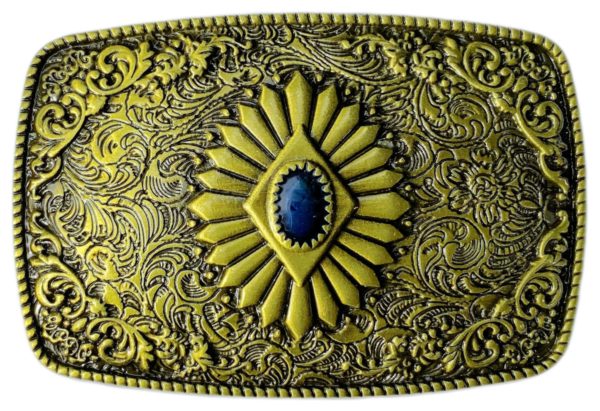 Western Rectangle Brass Plated Belt Buckle – Buckle My Belt
