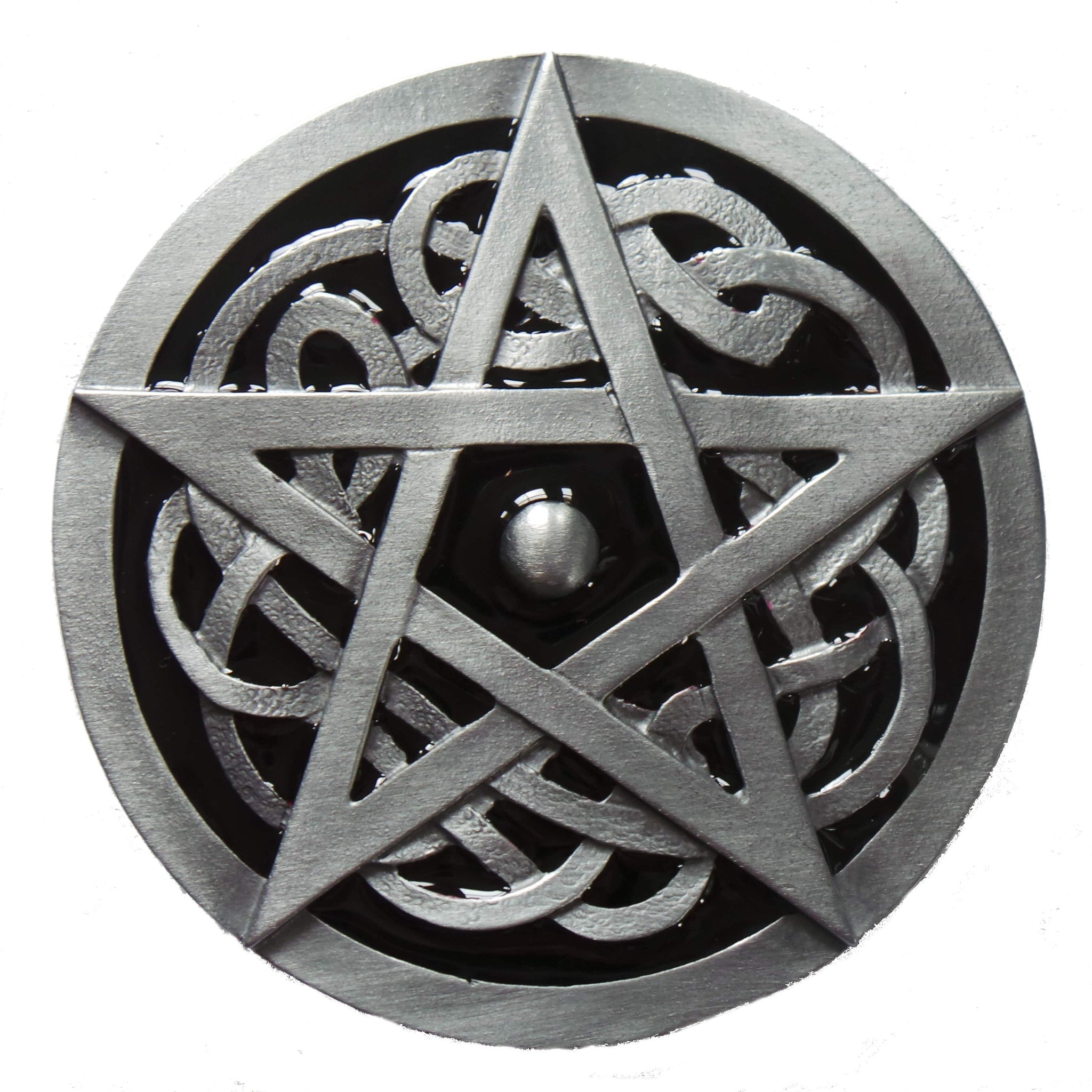 Black Pentagram Belt Buckle | Celtic Pagan 5 Pointed Star – Buckle My Belt