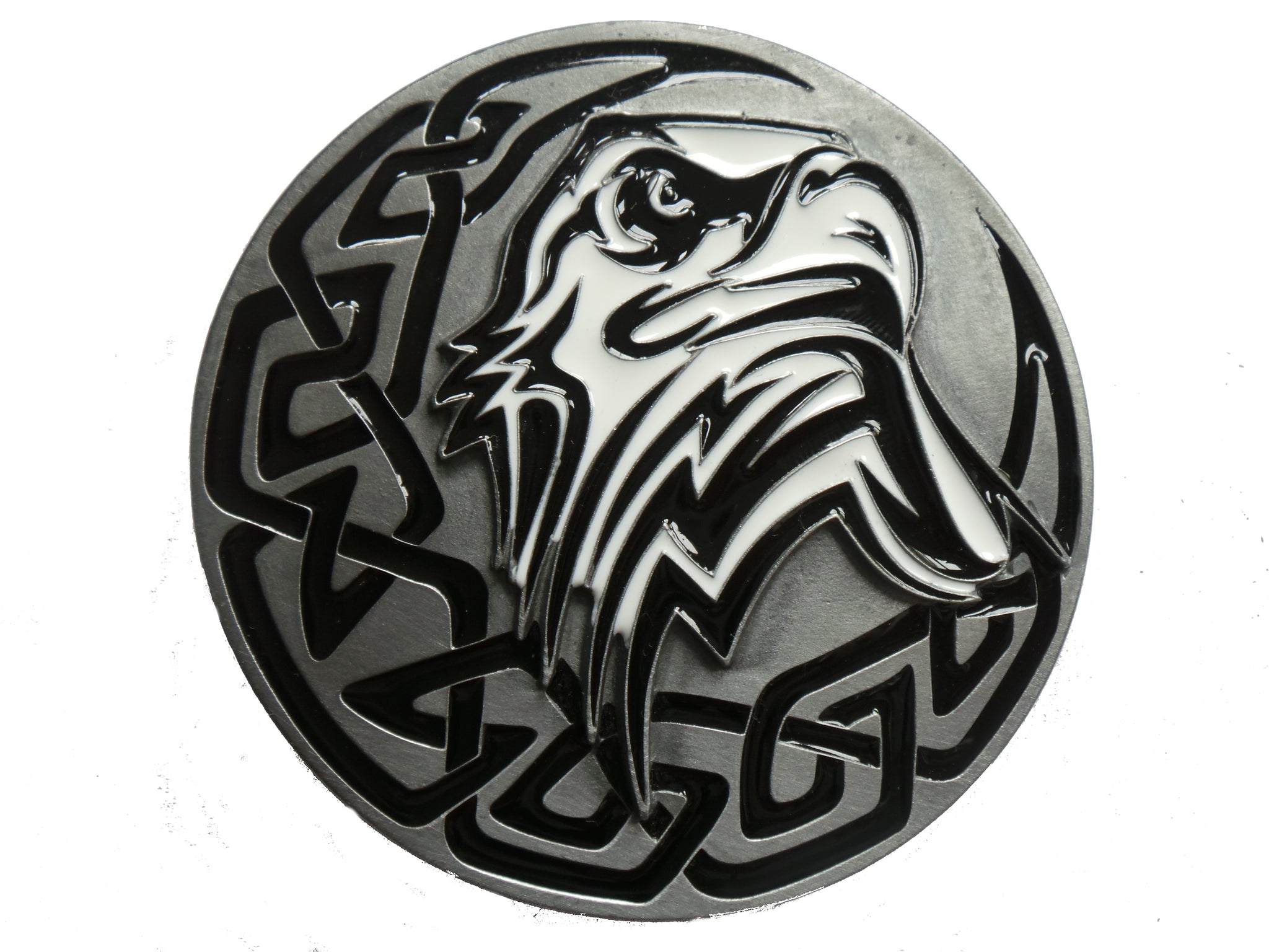 Tribal Eagle Head Front View Belt Buckle | Western Belt Buckles ...