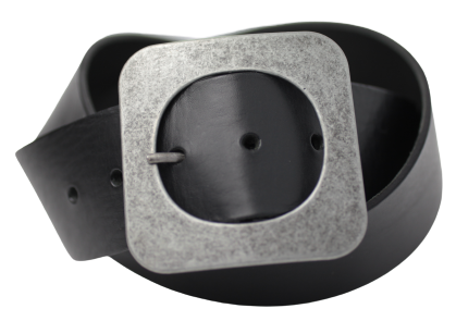 Matt Gun Metal 2 Inch Leather Belt | Black Brown Tan Men's Belts ...